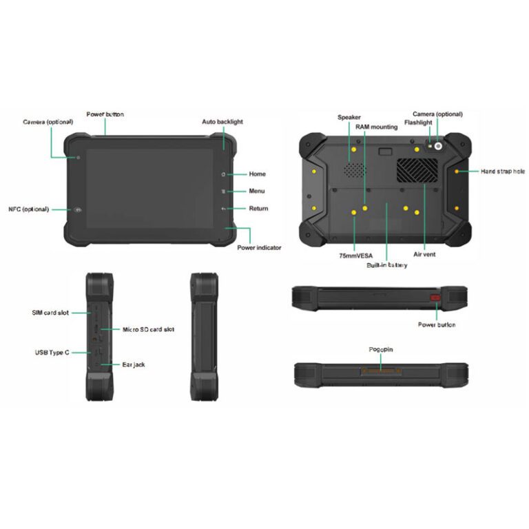 Android in-vehicle ELD tablet w CAN Bus for fleet management