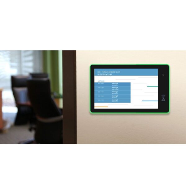 Meeting room display with LED surround status bar