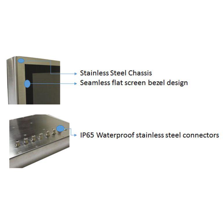 21" IP67 waterproof / dustproof Windows 10 Industrial Panel PC