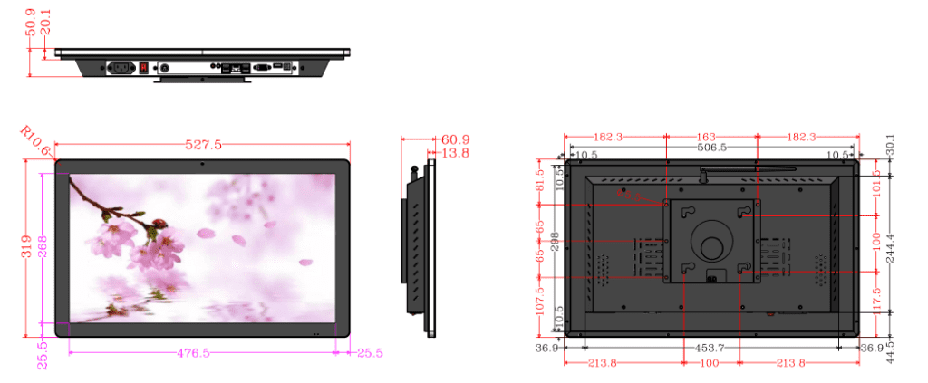 21.5-inch Android KDS touchscreen for FreshKDS Square KDS