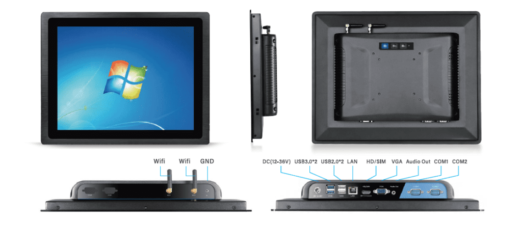 24-inch IP65 Windows industrial touchscreen embedded panel pc