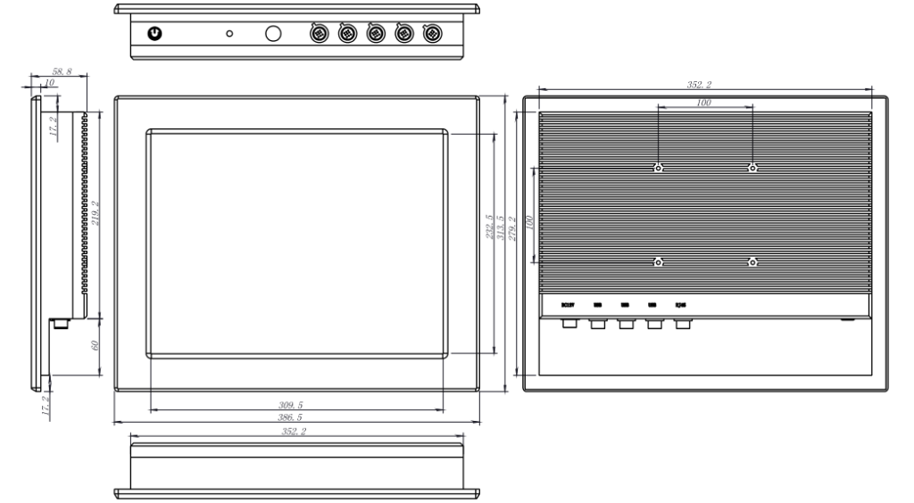 21" IP67 industial panel PC is a all-in-one fanless Windows OS
