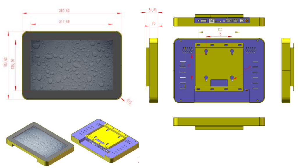 GK-QR101 10.1" Android 13 Industrial Tablet PC with POE / WFII