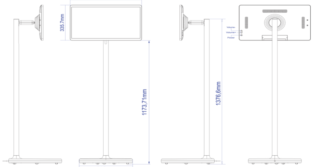24-inch Android Portable Digital Signage tablet pc with battery
