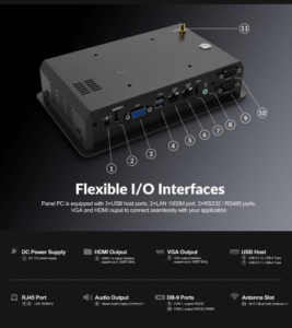 7-inch Windows Industrial Panel PC HMI IP65 high brightness