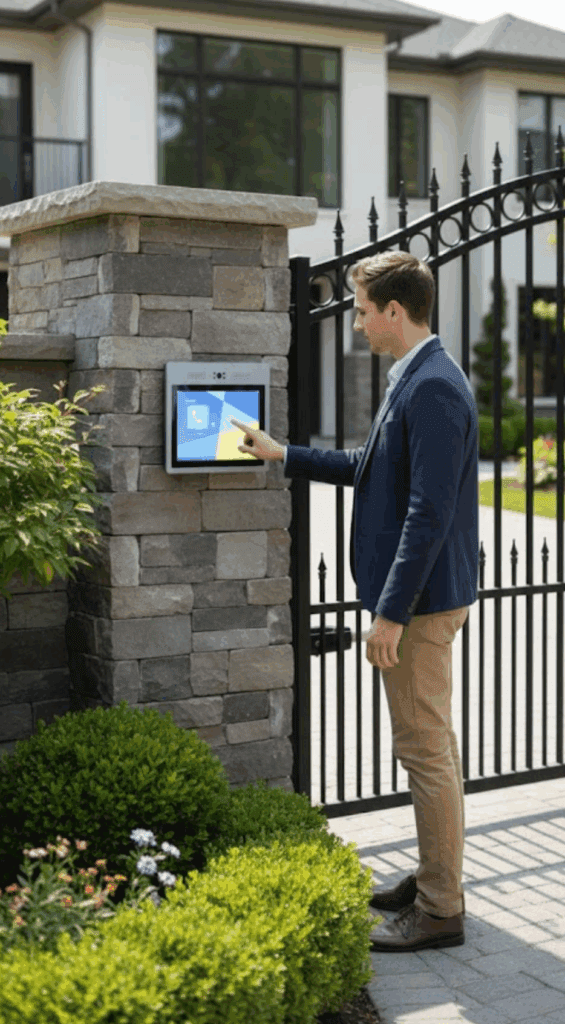 10.1-inch PoE Android touch screen outdoor intercom gate access