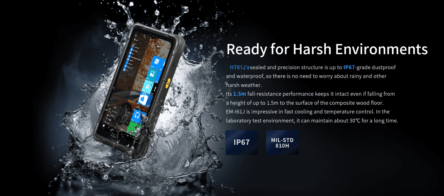 6-inch Rugged Windows 11 handheld tablet PDA with barcode scanner