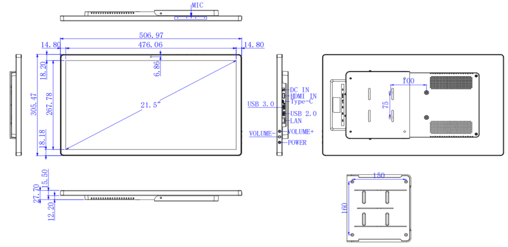 21.5-inch Android Touchscreen Tablet PC for Digital Signage