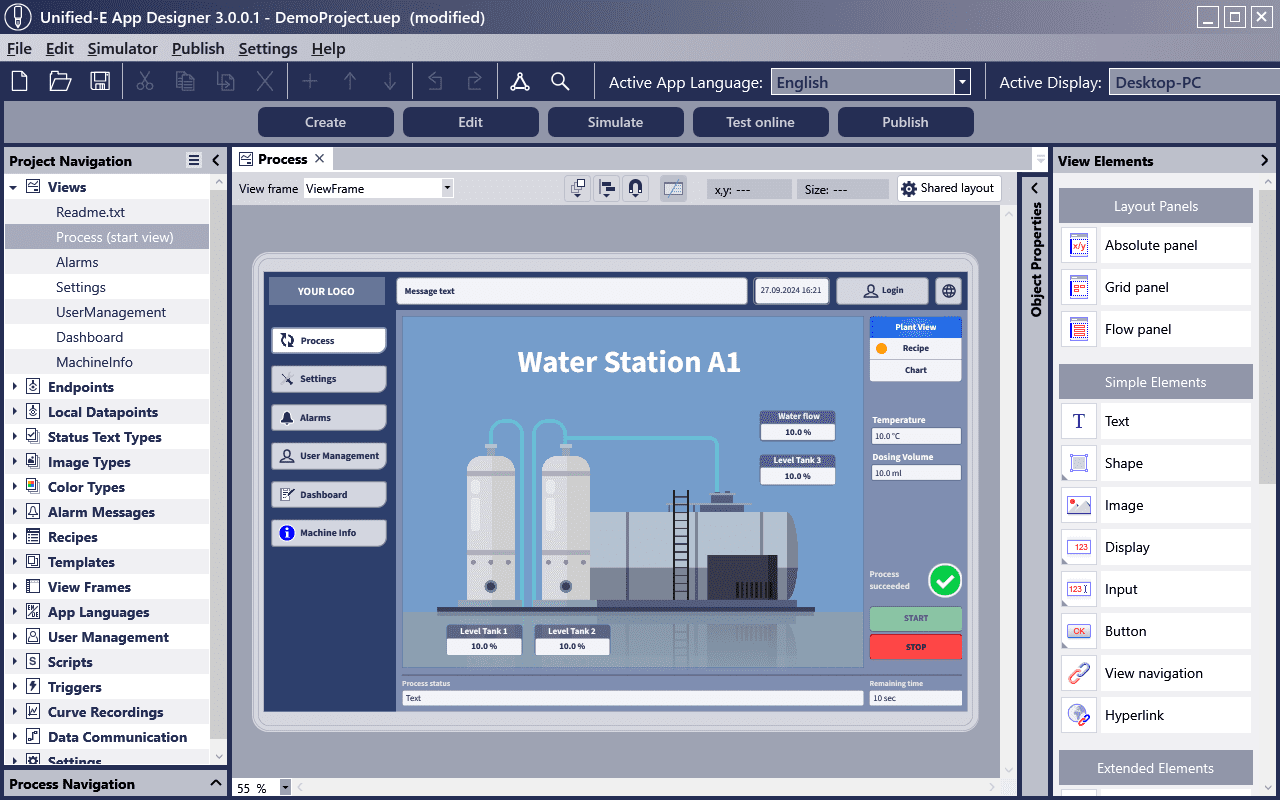HMI Visualization for PLC and IIoT - Industrial HMI panels